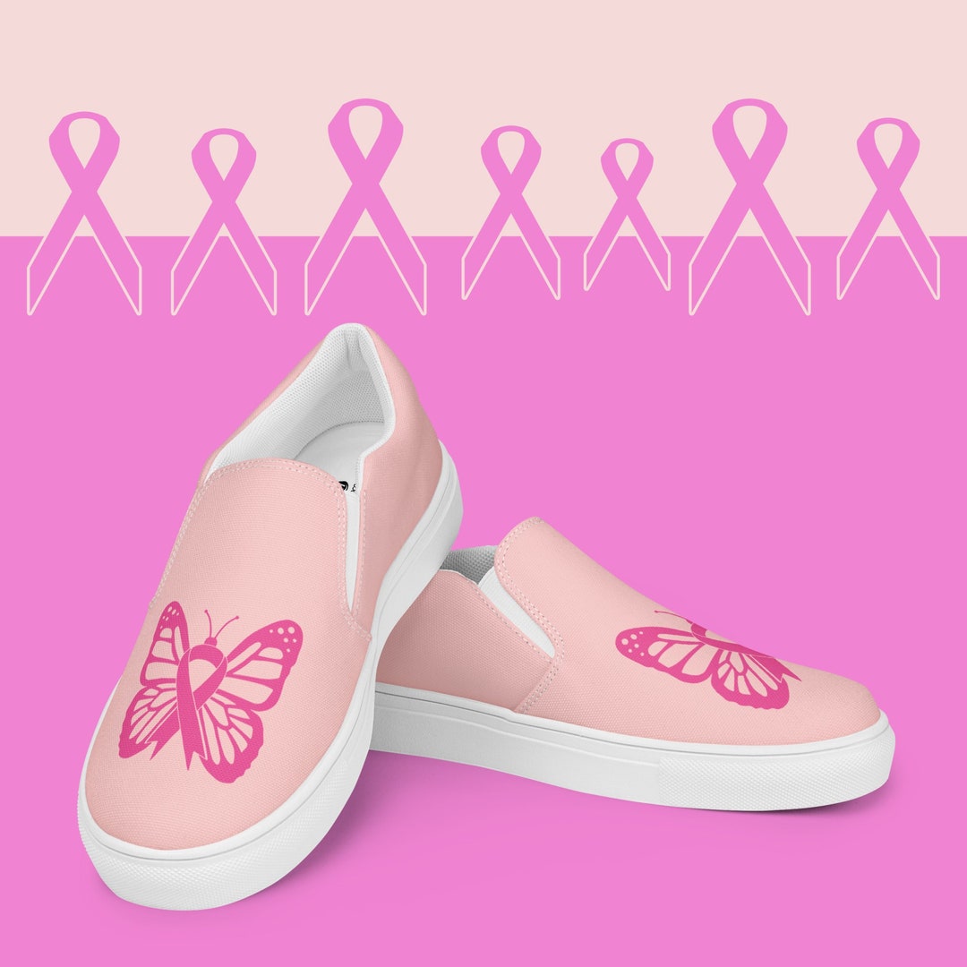 Breast Cancer Awareness Shoes, Pink Ribbon Shoes, Breast Cancer Gift ...