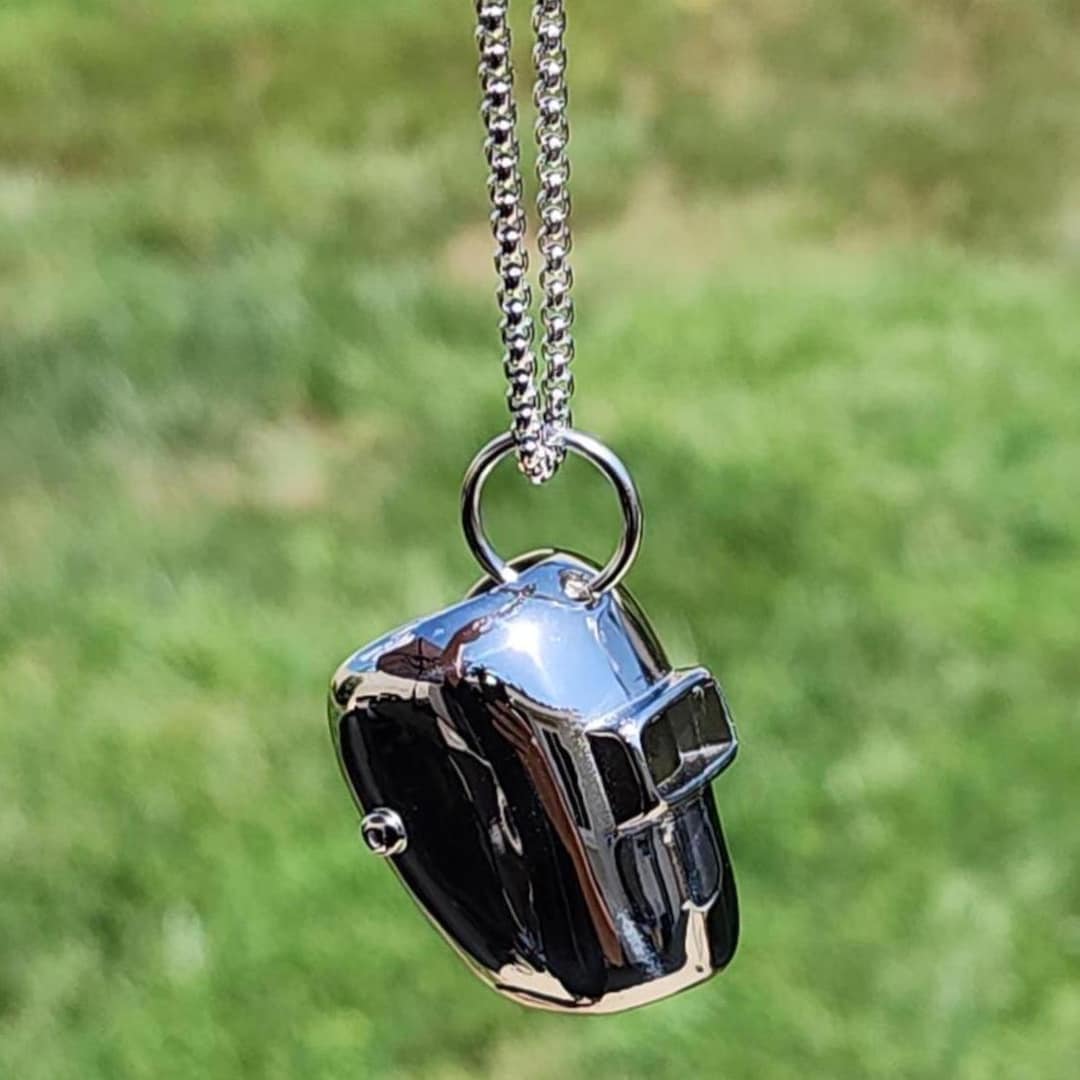 Welding Hood Necklace, 316L Stainless Steel, Industrial Chain ...