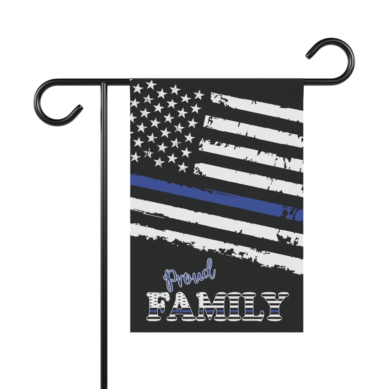 Thin Blue Line Garden Flag: Proud Family Banner (12'' × 18'') - Etsy