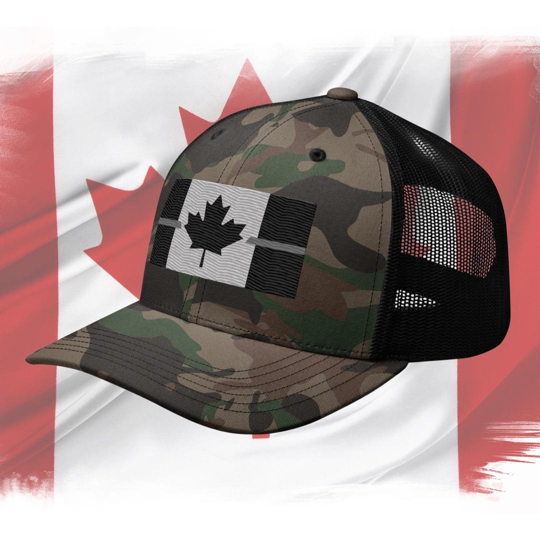 Canadian Thin Gray Line Camo Hat: Corrections Officer Gift - Etsy
