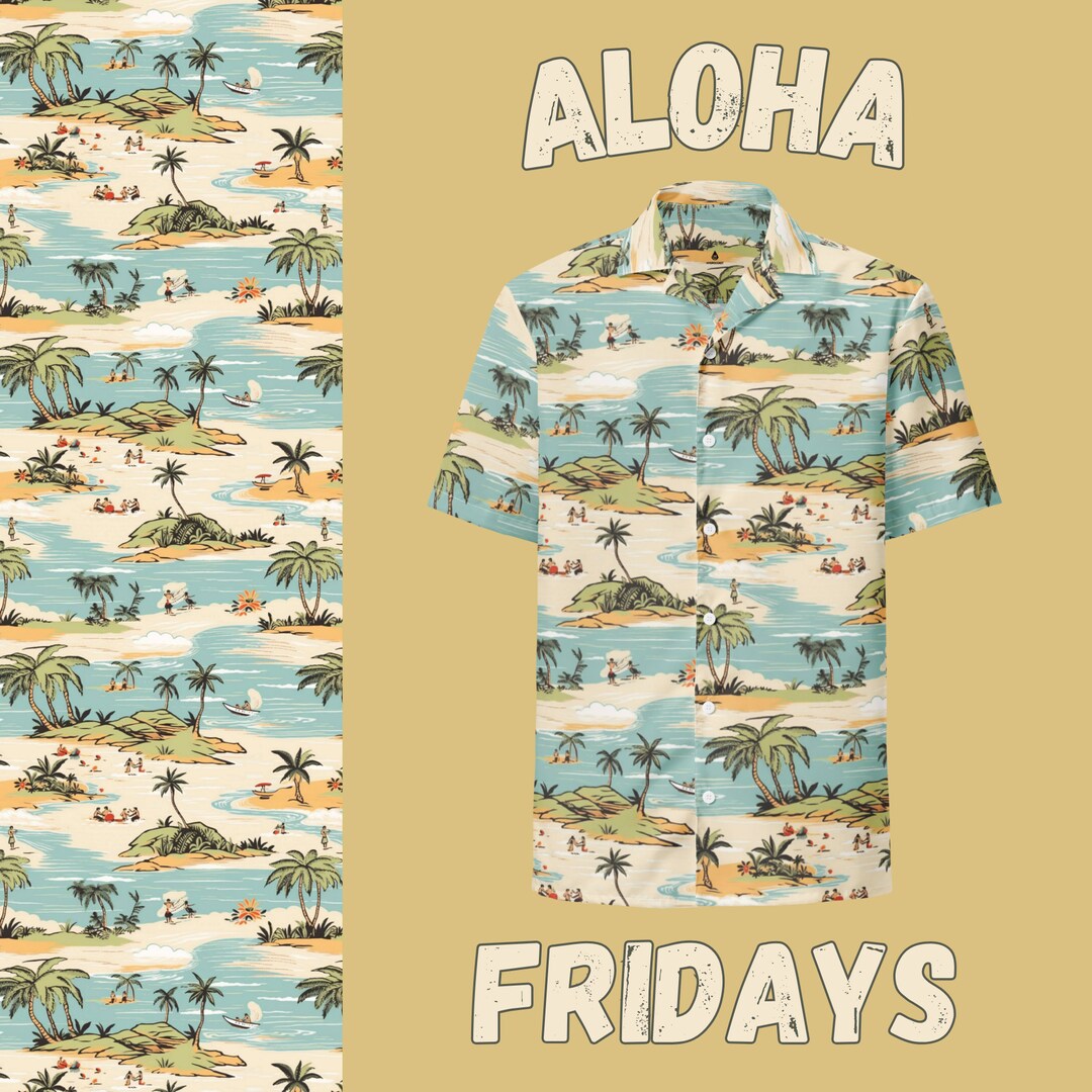 Hawaiian Shirt, Aloha Friday Shirt, Vacation Shirt, Vintage Hawaiian ...