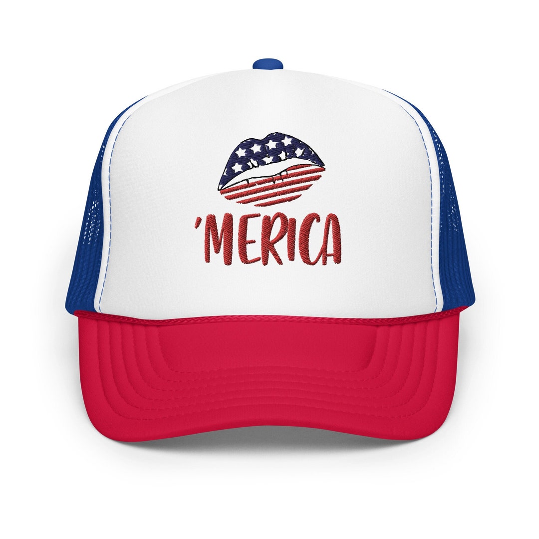 Merica Hat, 4th of July Hat, Independence Day, USA, Red White and Blue ...