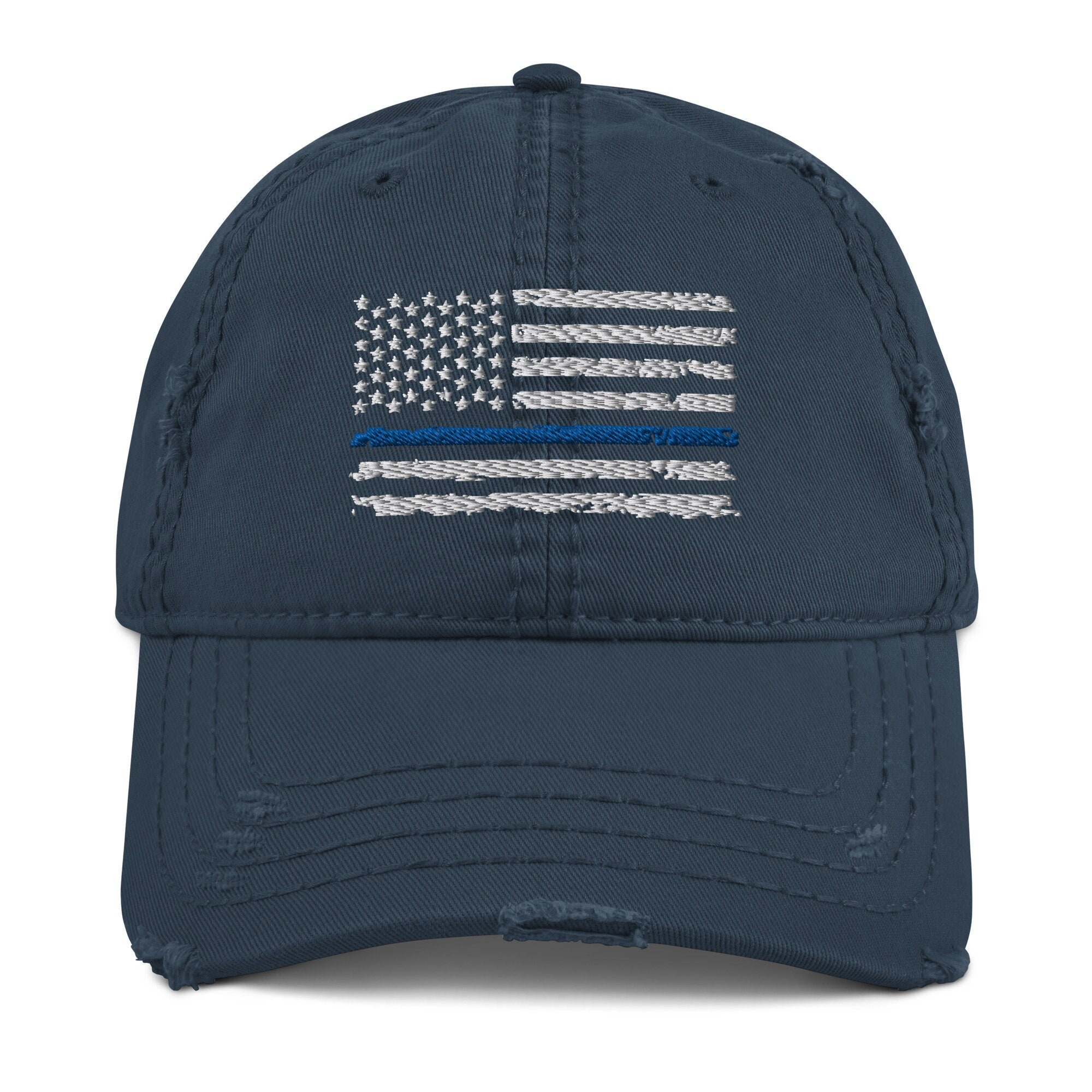 Thin Blue Line Hat, Distressed Hat, Back the Blue, Thin Blue Line Gift ...