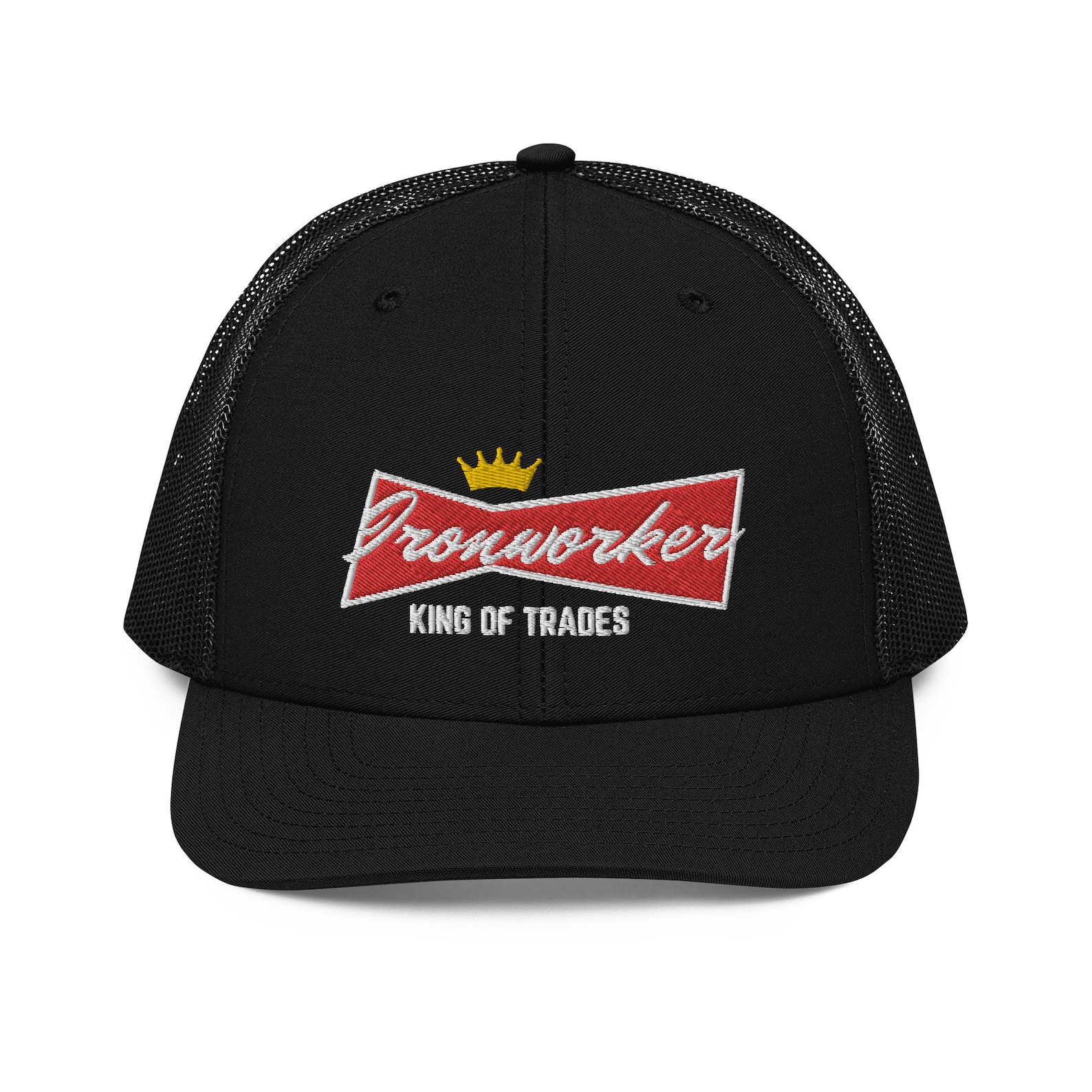 Ironworker King of Trades Hat: Embroidered Richardson 112 Trucker Cap ...