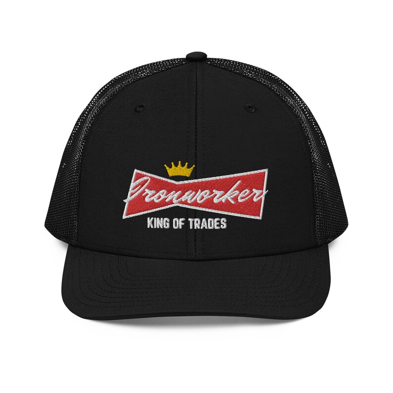 Ironworker King of Trades Hat: Embroidered Richardson 112 Trucker Cap ...