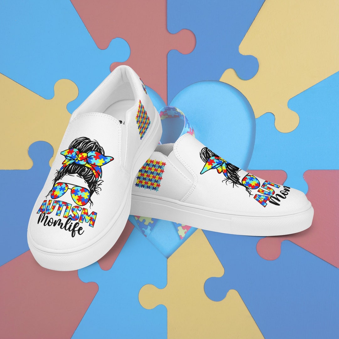 Autism Momlife Canvas Shoes, Autism Awareness, Autism Mom, Autism Messy ...