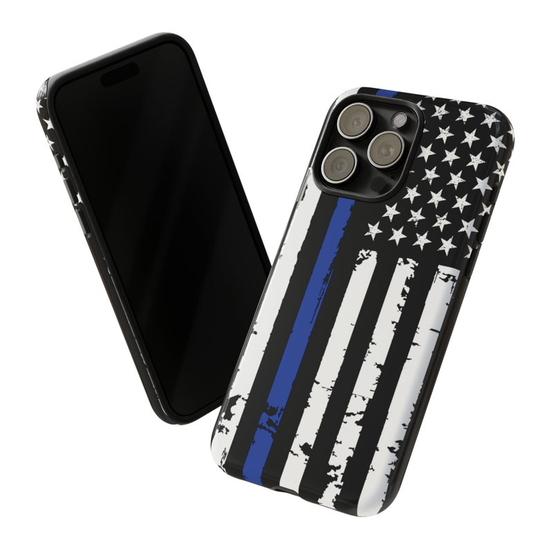 Thin Blue Line Phone Case, Impact-resistant Phone Case, iPhone Cases ...