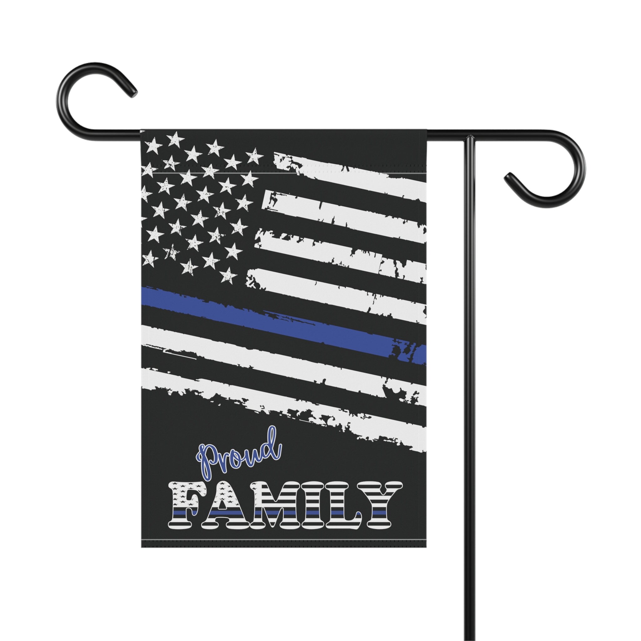Thin Blue Line Garden Flag: Proud Family Banner (12'' × 18'') - Etsy