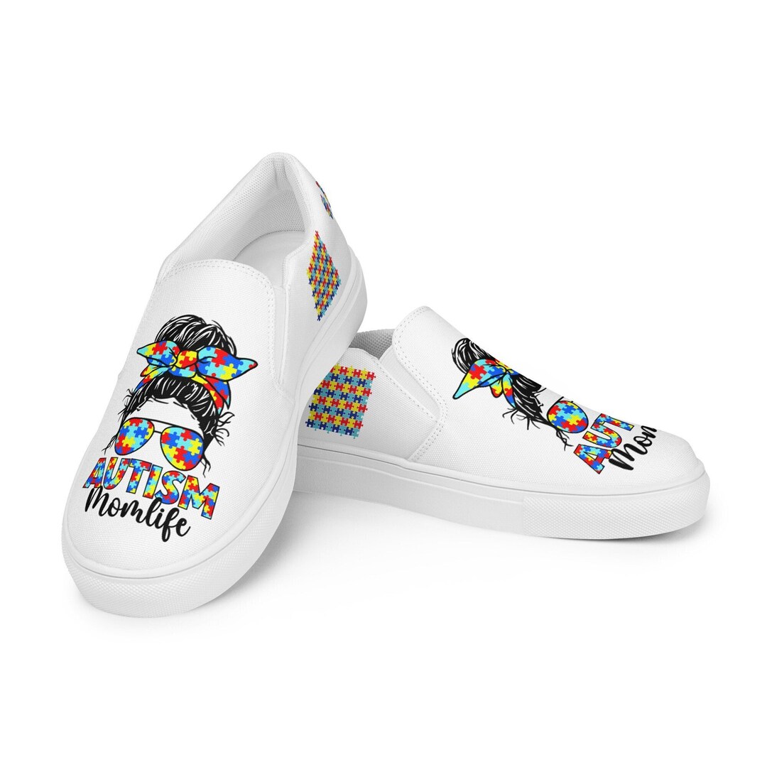 Autism Momlife Canvas Shoes, Autism Awareness, Autism Mom, Autism Messy ...