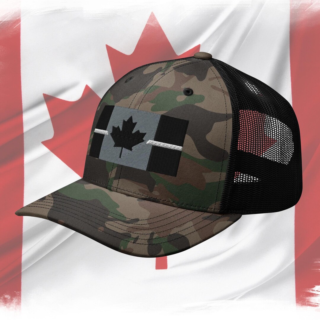 Canadian EMS Camo Hat: Thin White Line Flag Cap - Etsy