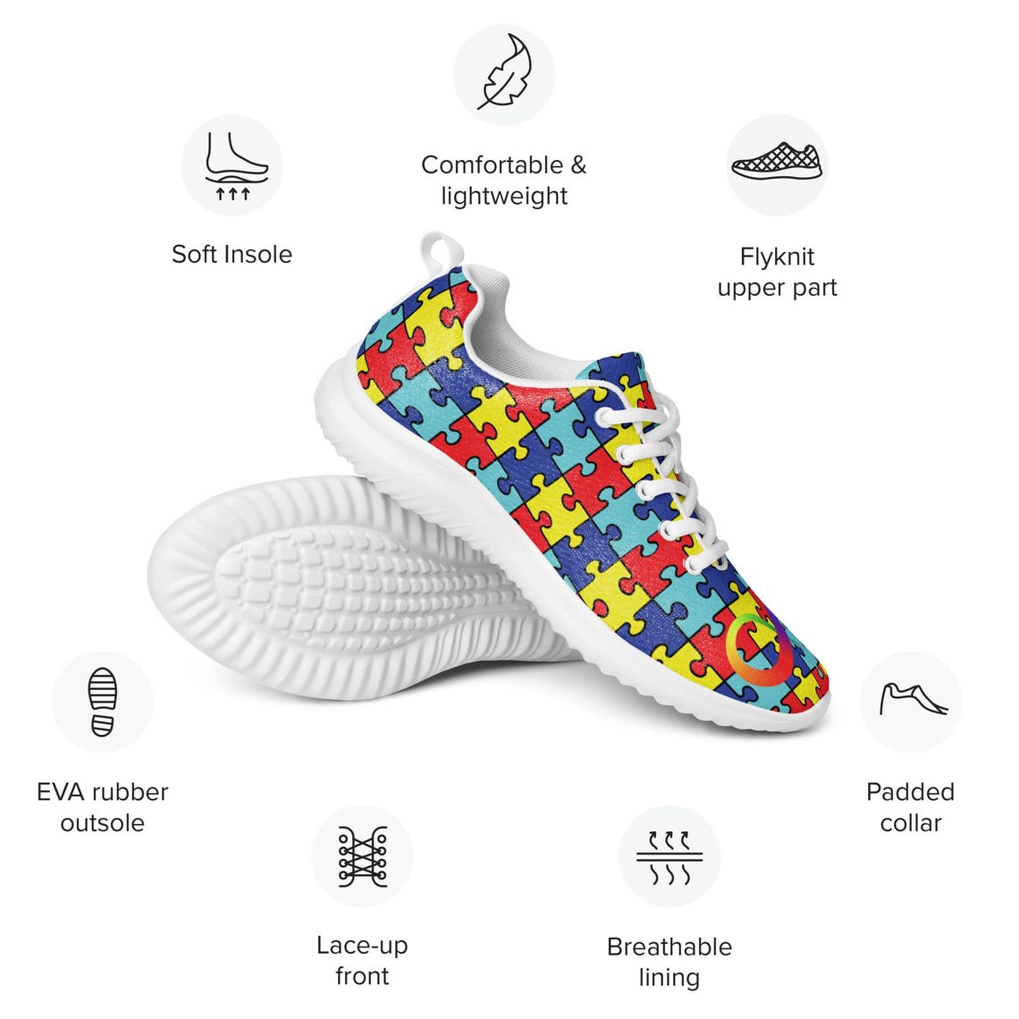 Autism Awareness Shoes, Puzzle Piece Design, Autism Puzzle, Different ...