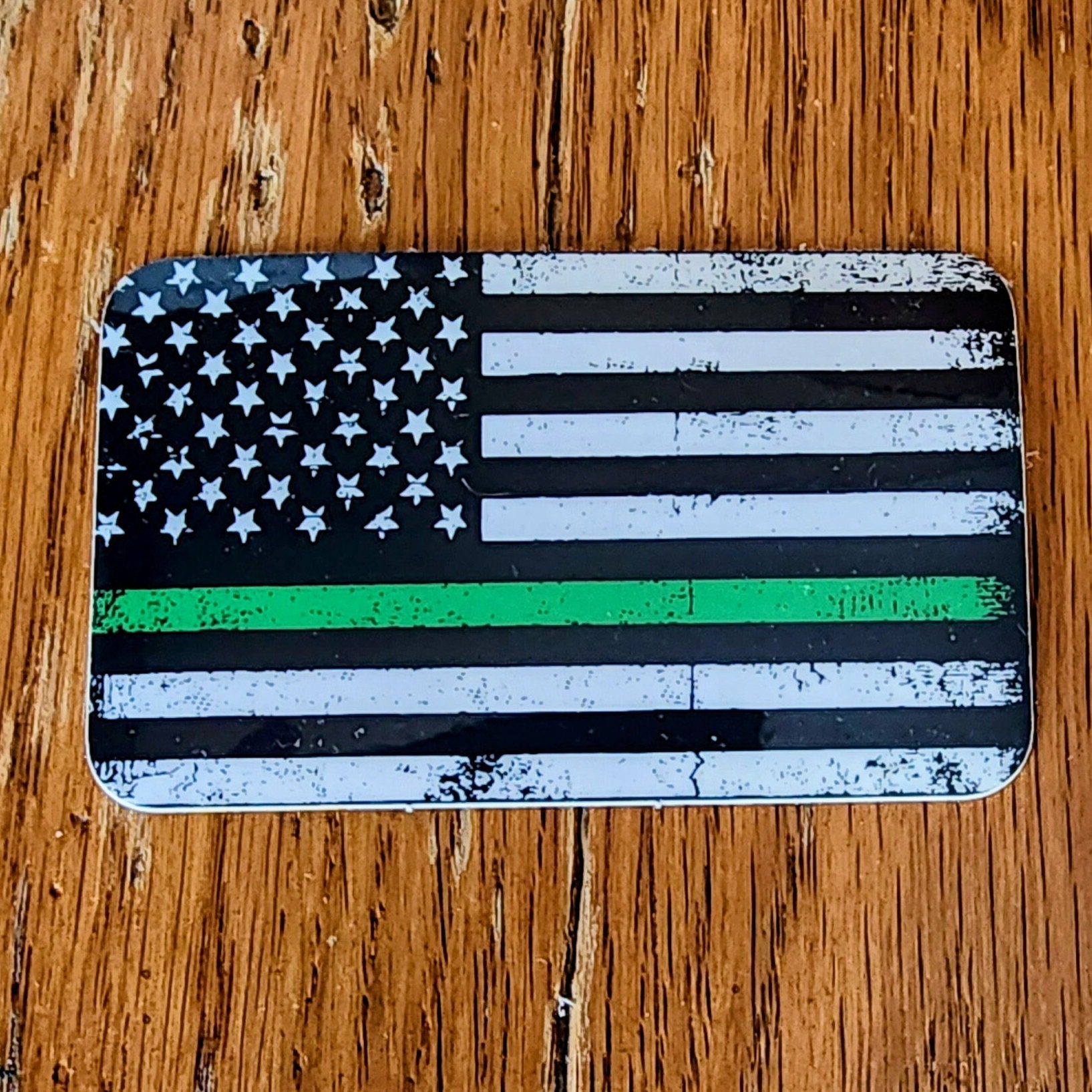 Thin Green Line Sticker, Durable Vinyl Sticker, Support Our Troops ...
