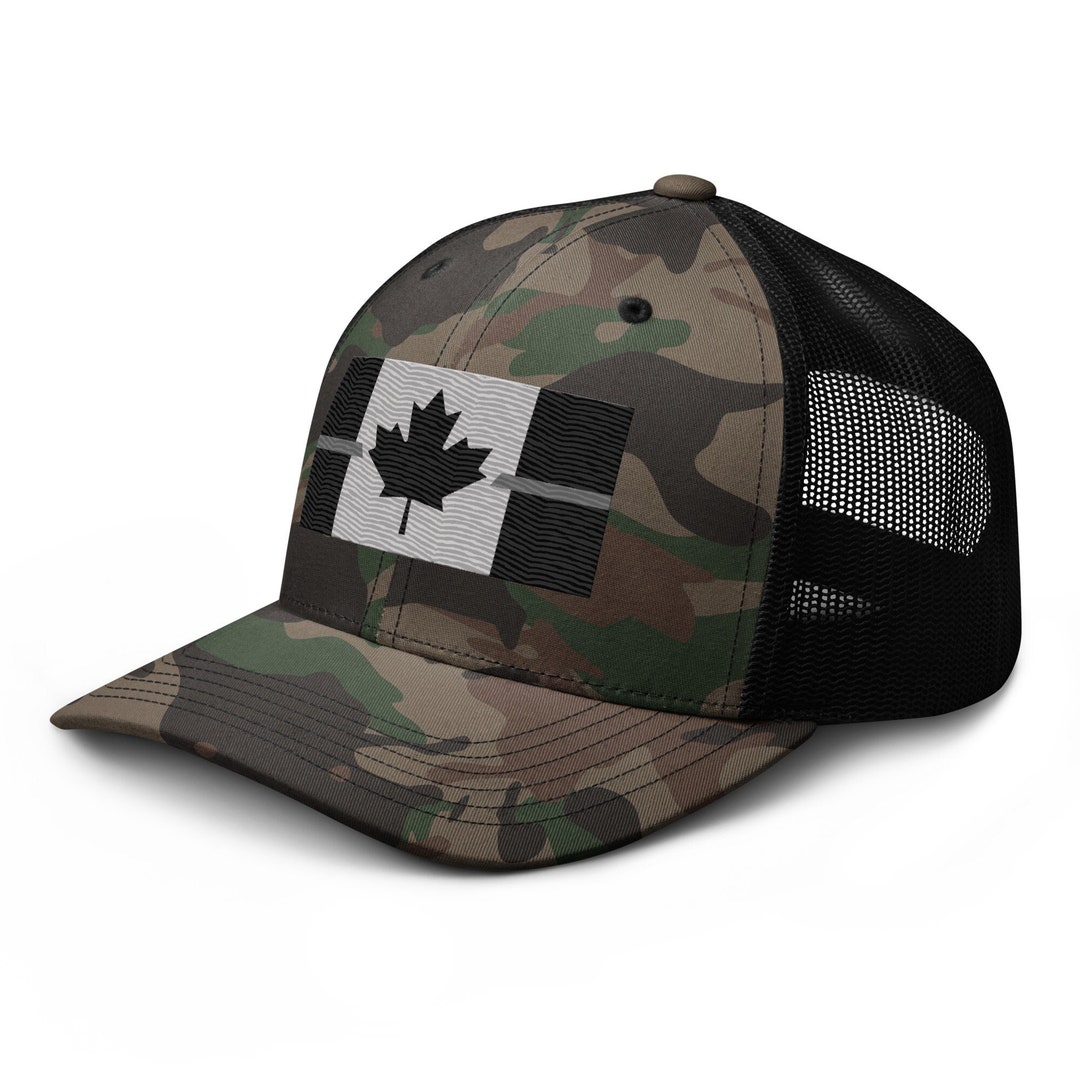 Canadian Thin Gray Line Camo Hat: Corrections Officer Gift - Etsy