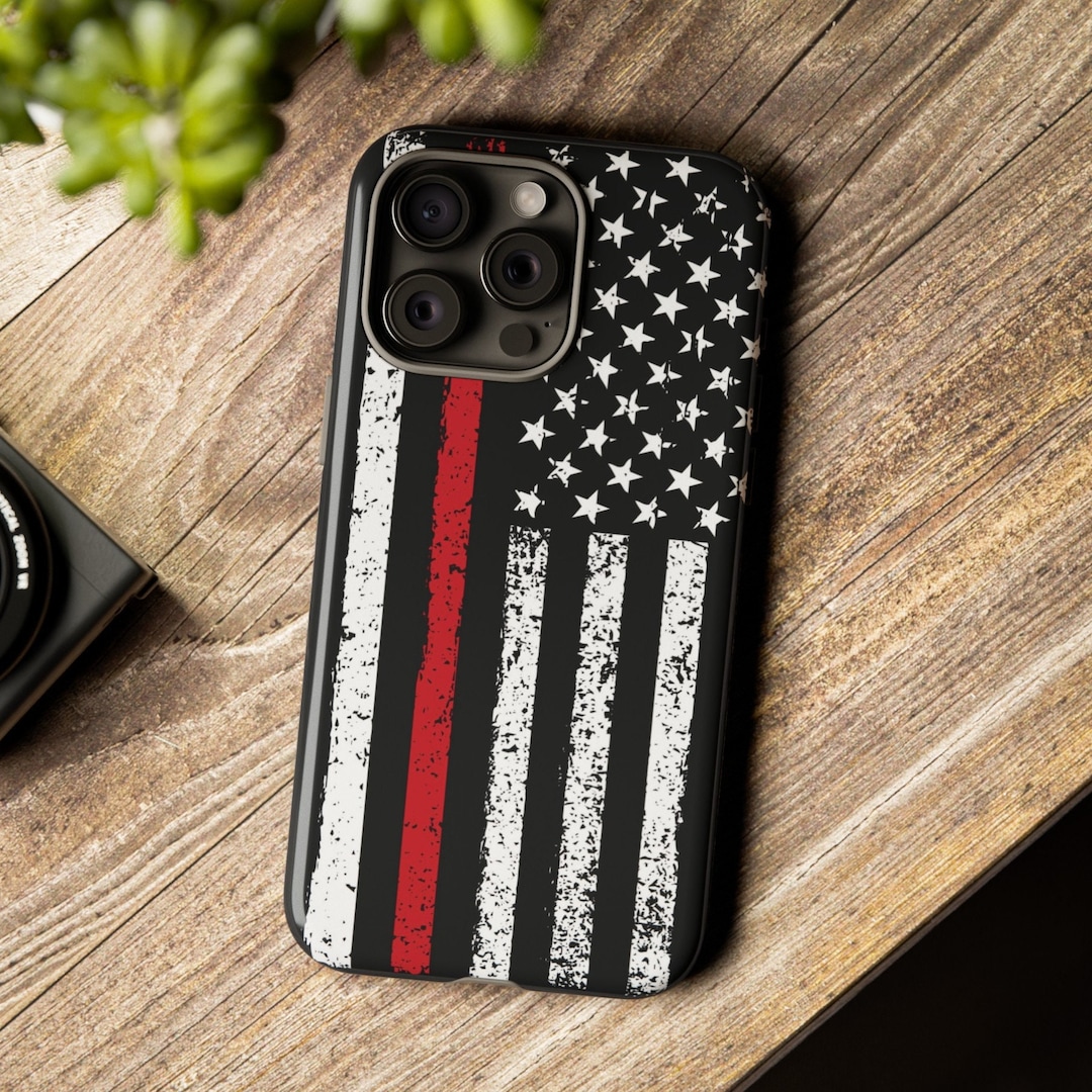 Thin Red Line Phone Case, Impact-resistant, iPhone Case, Samsung Case ...