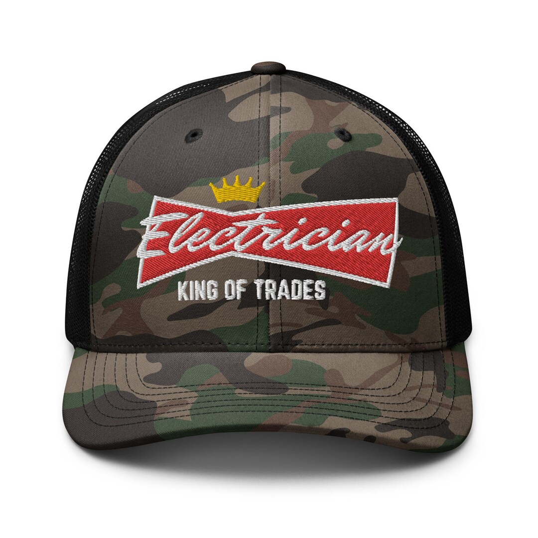 Camo Electrician Trucker Hat: King of Trades - Etsy