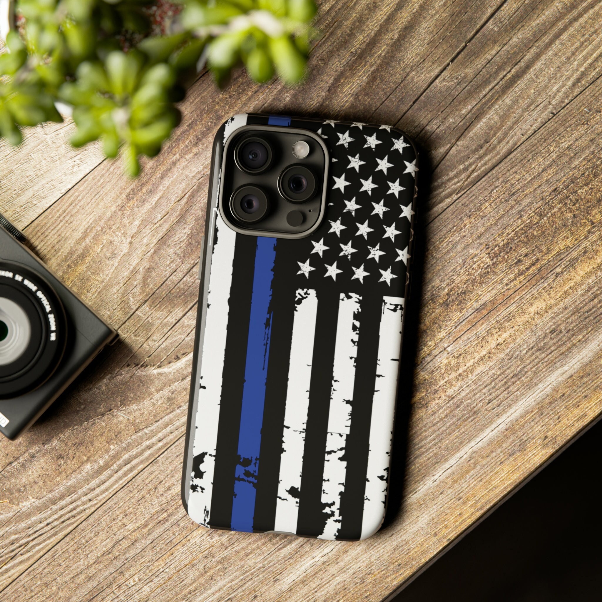 Thin Blue Line Phone Case, Impact-resistant Phone Case, iPhone Case ...