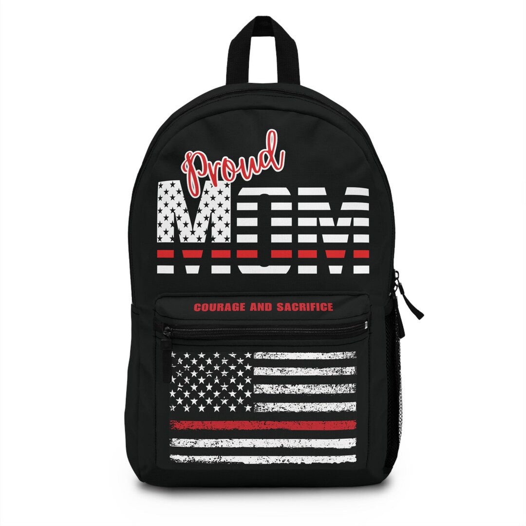 Thin Red Line Backpack: Firefighter Mom Gift - Etsy