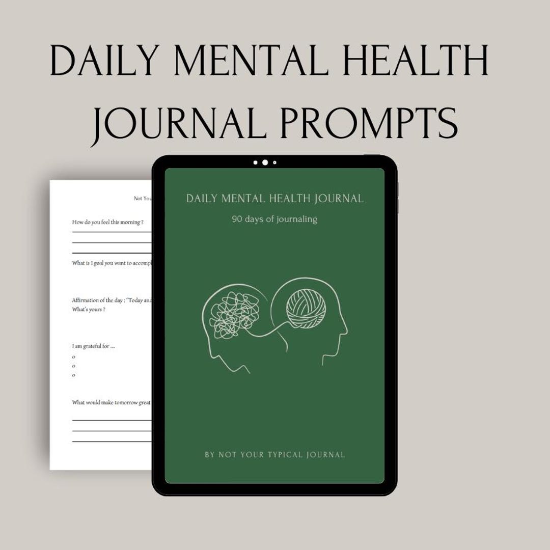 Daily Mental Health Journal - 90 Days of Journaling and Prompts - 8 ...