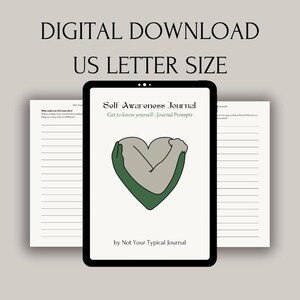 Self-awareness Mental Health Journal - 8.5x11'' US Letter Format ...