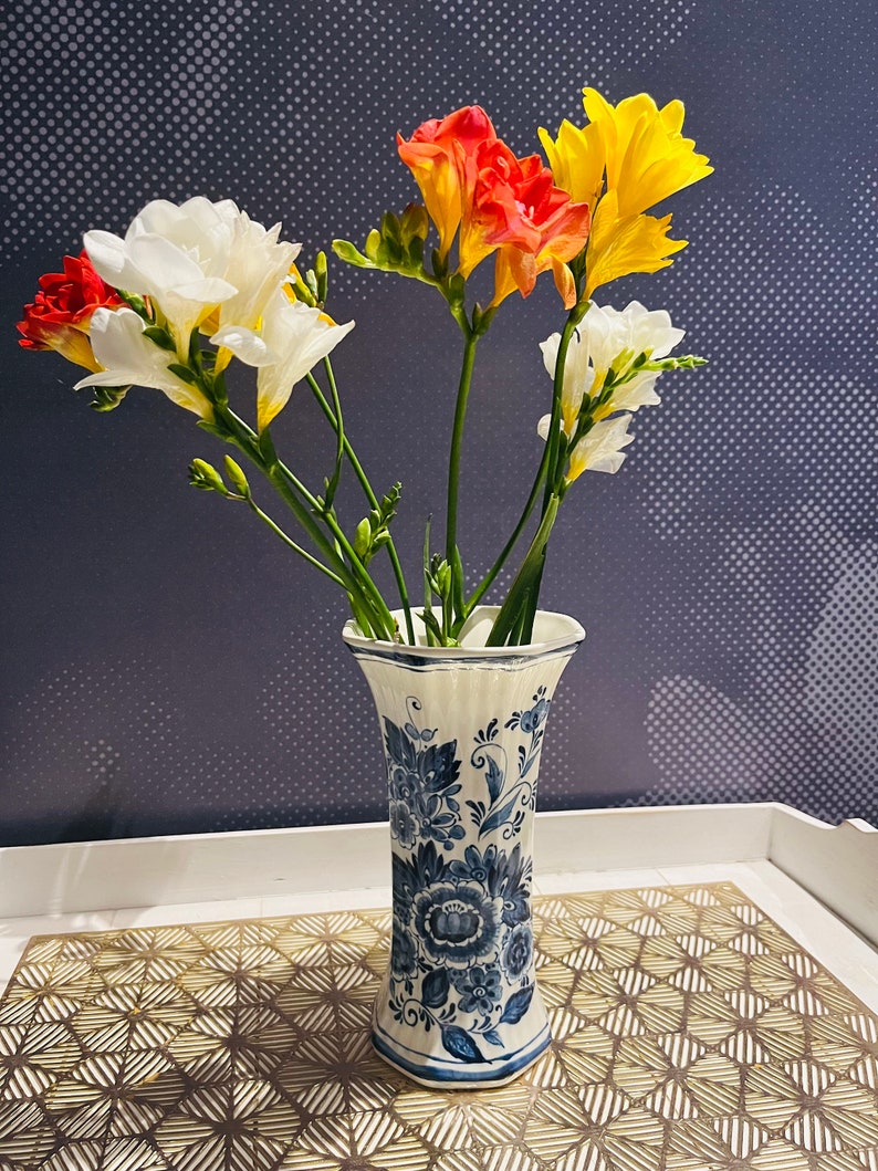 Vintage Delfts Blauwe Vaas - Etsy