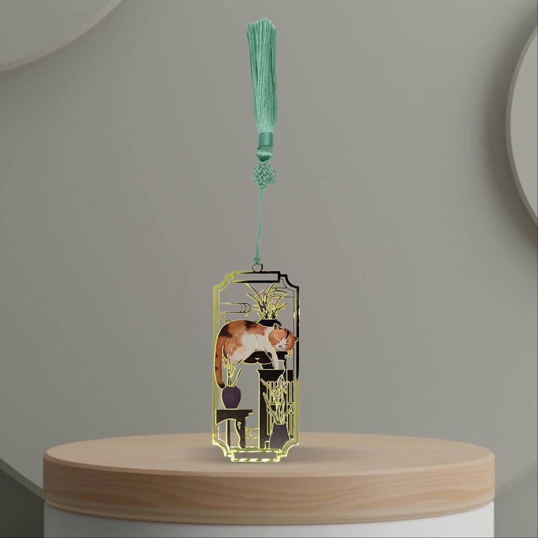 Cute and Lazy Kitty Bookmark, High Quality Metal, Purr-fect for Book ...