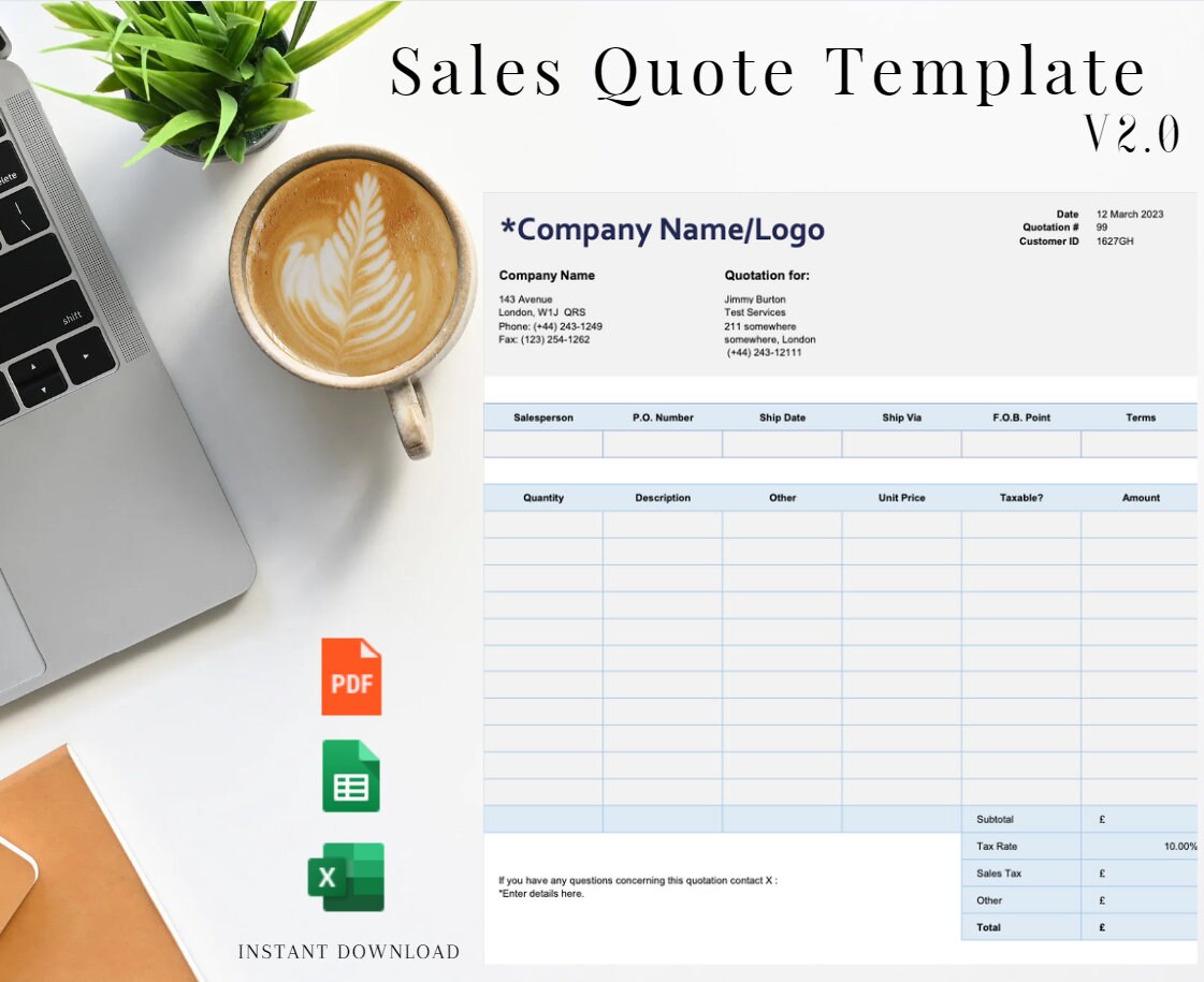 Excel Sales Quote Template