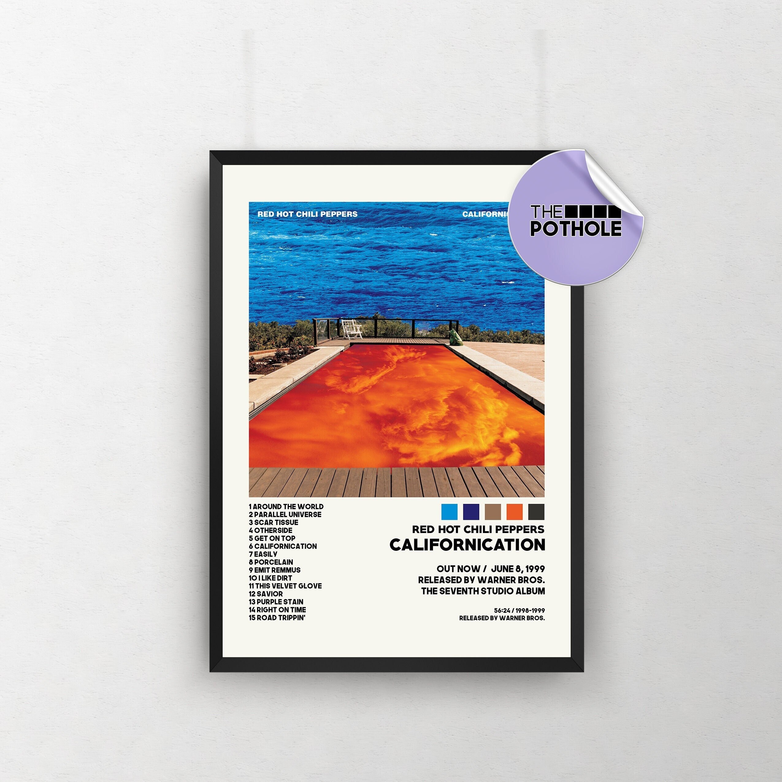 Red Hot Chili Peppers Posters / Californication Poster, Tracklist Album ...