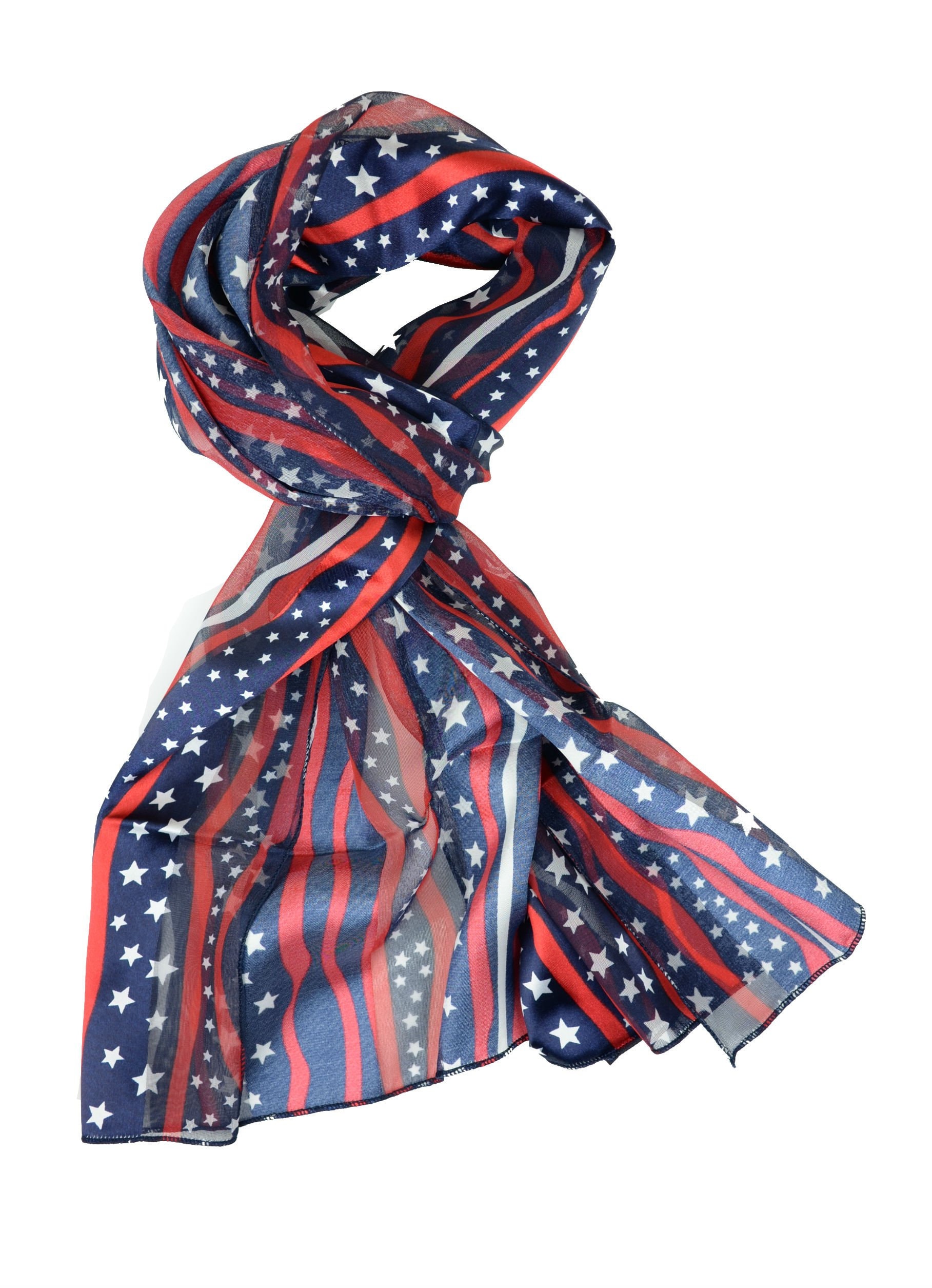 USA Flag Scarf Patriotic Red White and Blue American Flag - Etsy