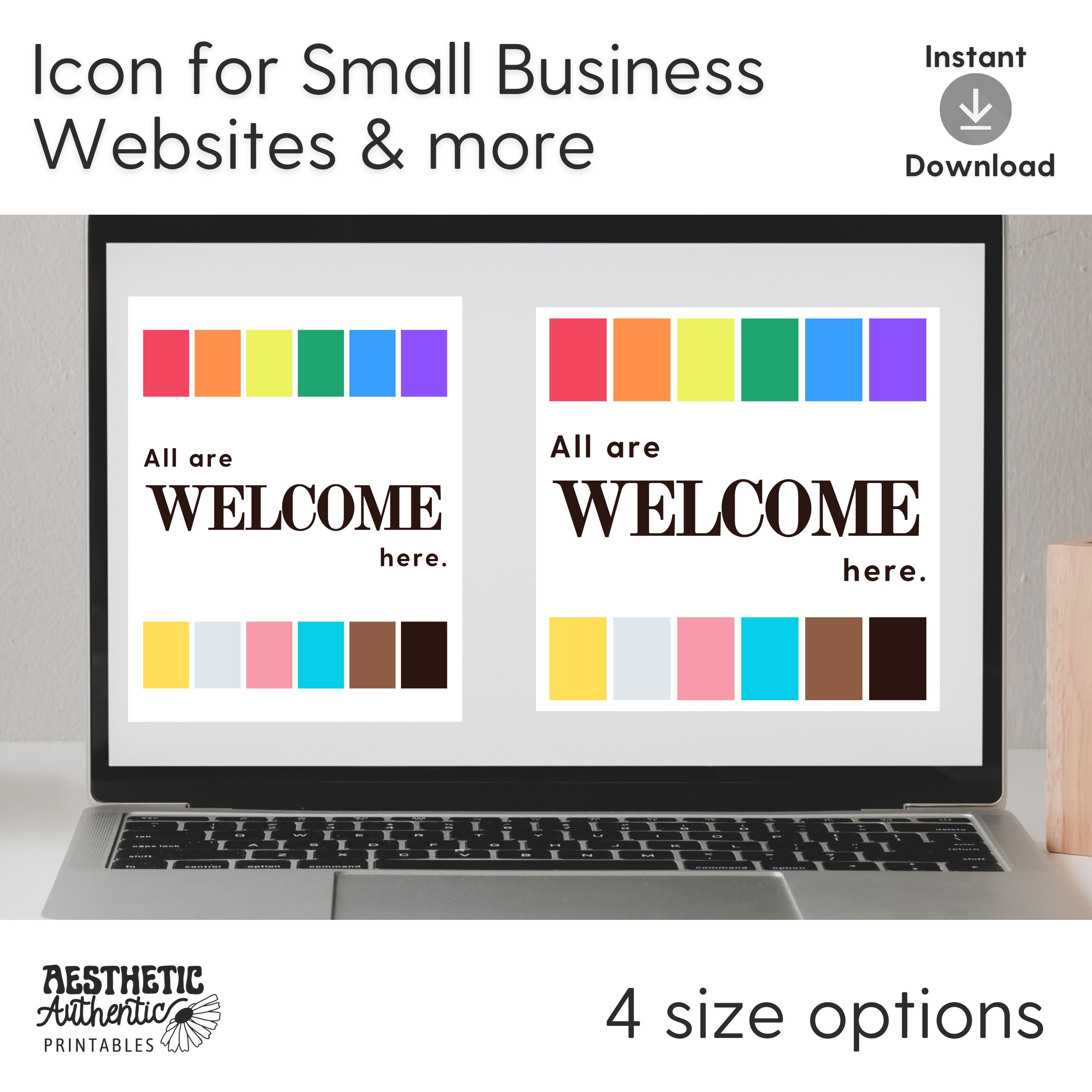 LGBTQ Friendly Business Icon all Are Welcome - Etsy