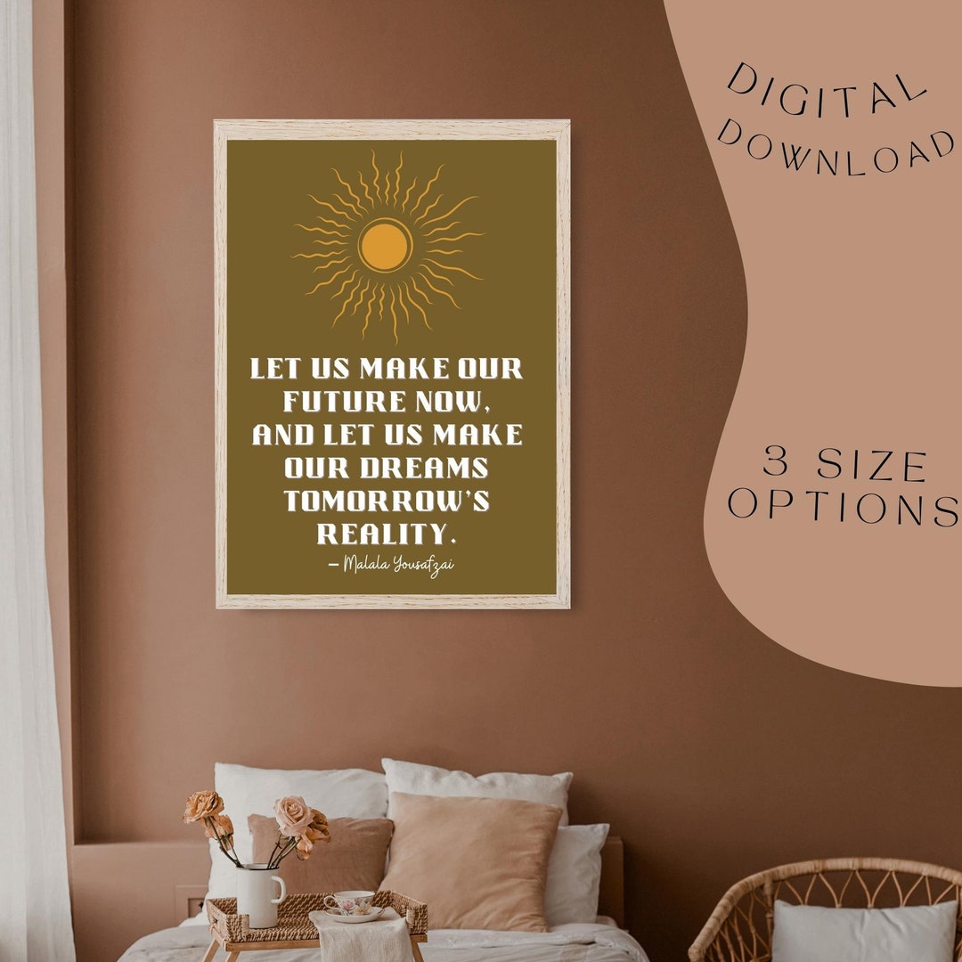 Digital Download - Malala Yousafzai Quote, Social Activist Poster ...