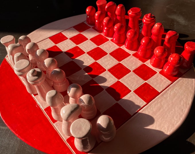 Mushroom Chess Set, Handmade Ceramic, Edible and Poisonous Mushroom Art ...