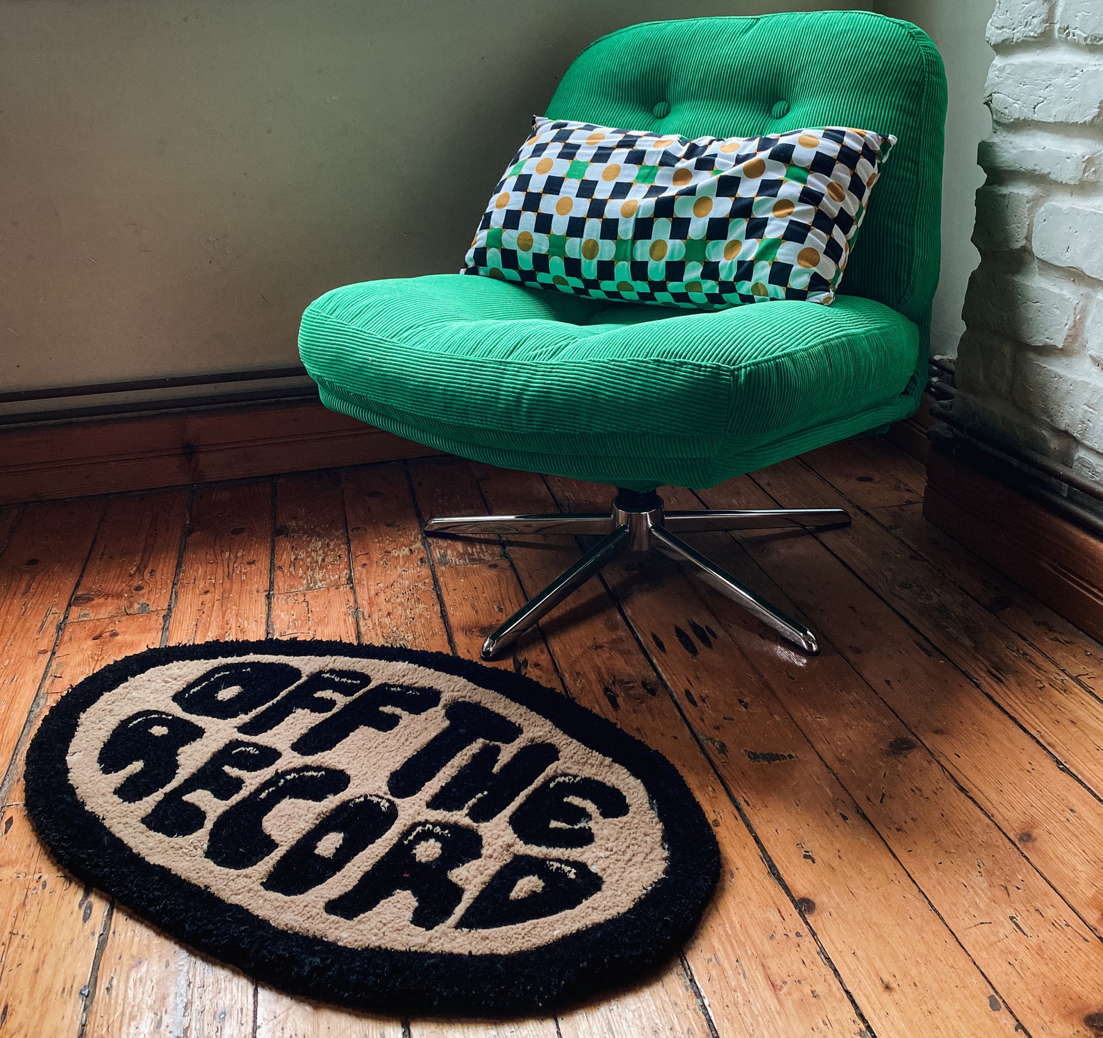 Custom Made Tufted Rug off the Record Sign Wall Hanging Rug Decor SEND ...