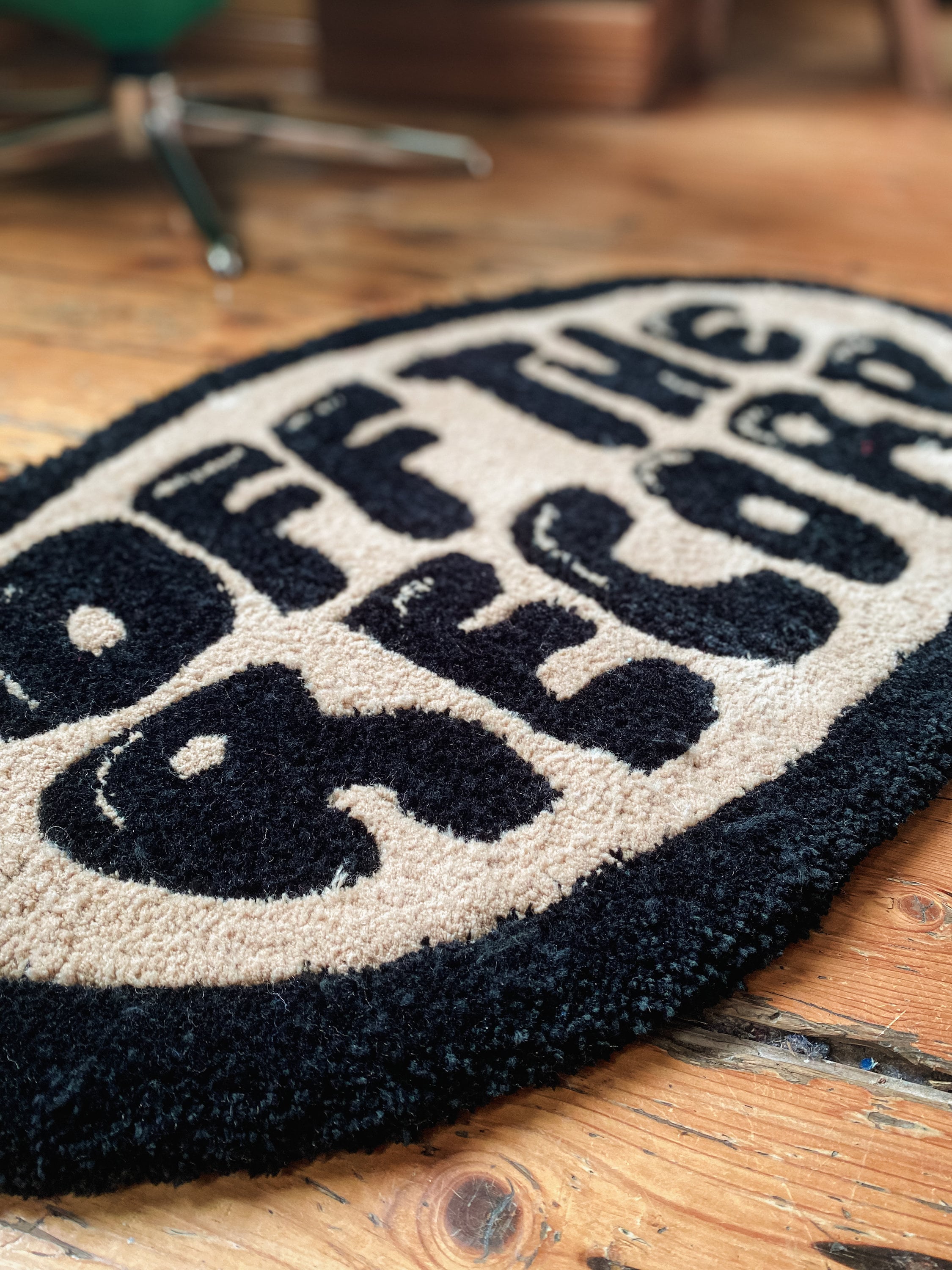 Custom Made Tufted Rug off the Record Sign Wall Hanging Rug Decor SEND ...