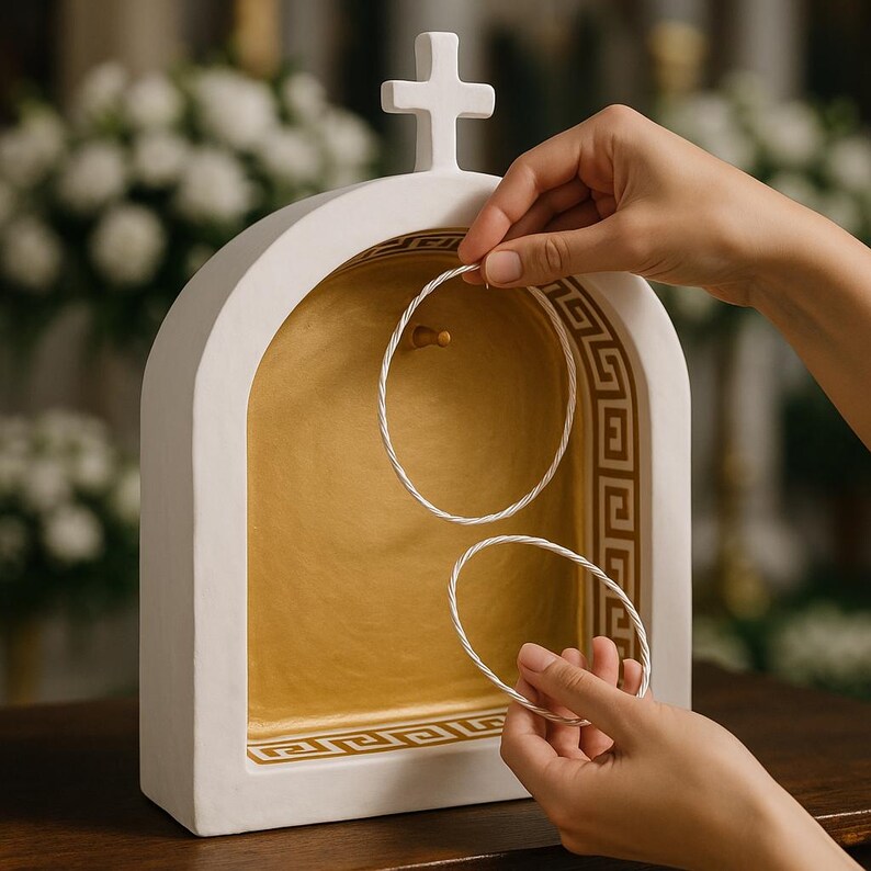 Matte Gold Wedding Altar: Handmade Shrine Decor for Greek Stefana ...