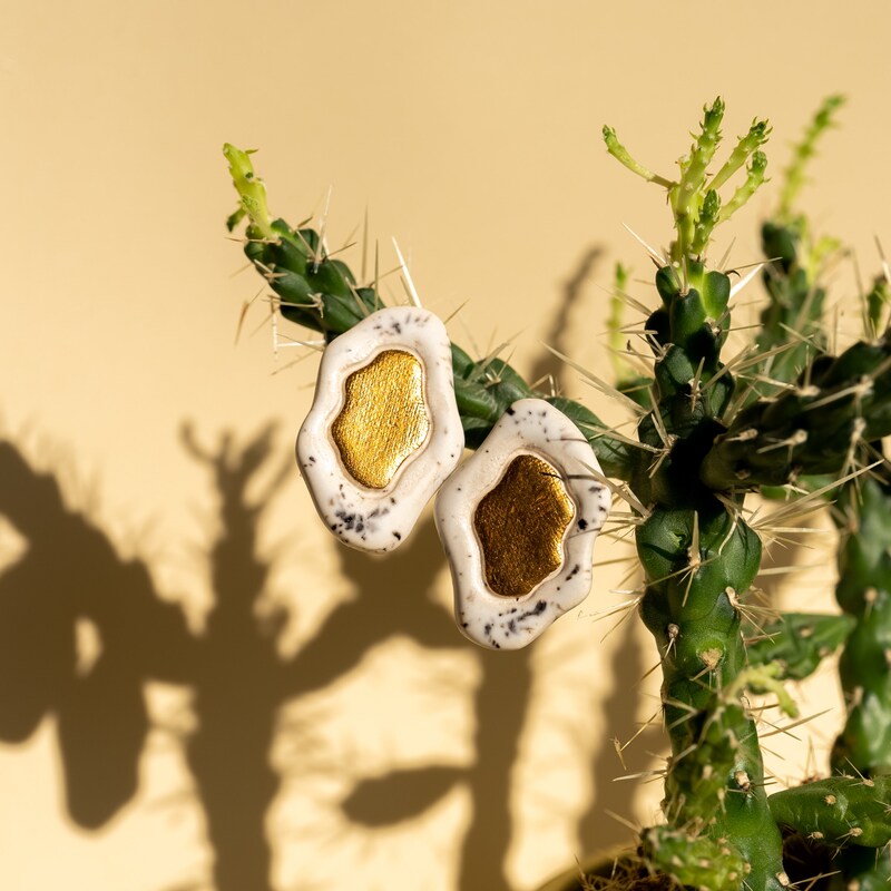 Pottery Earrings - Etsy