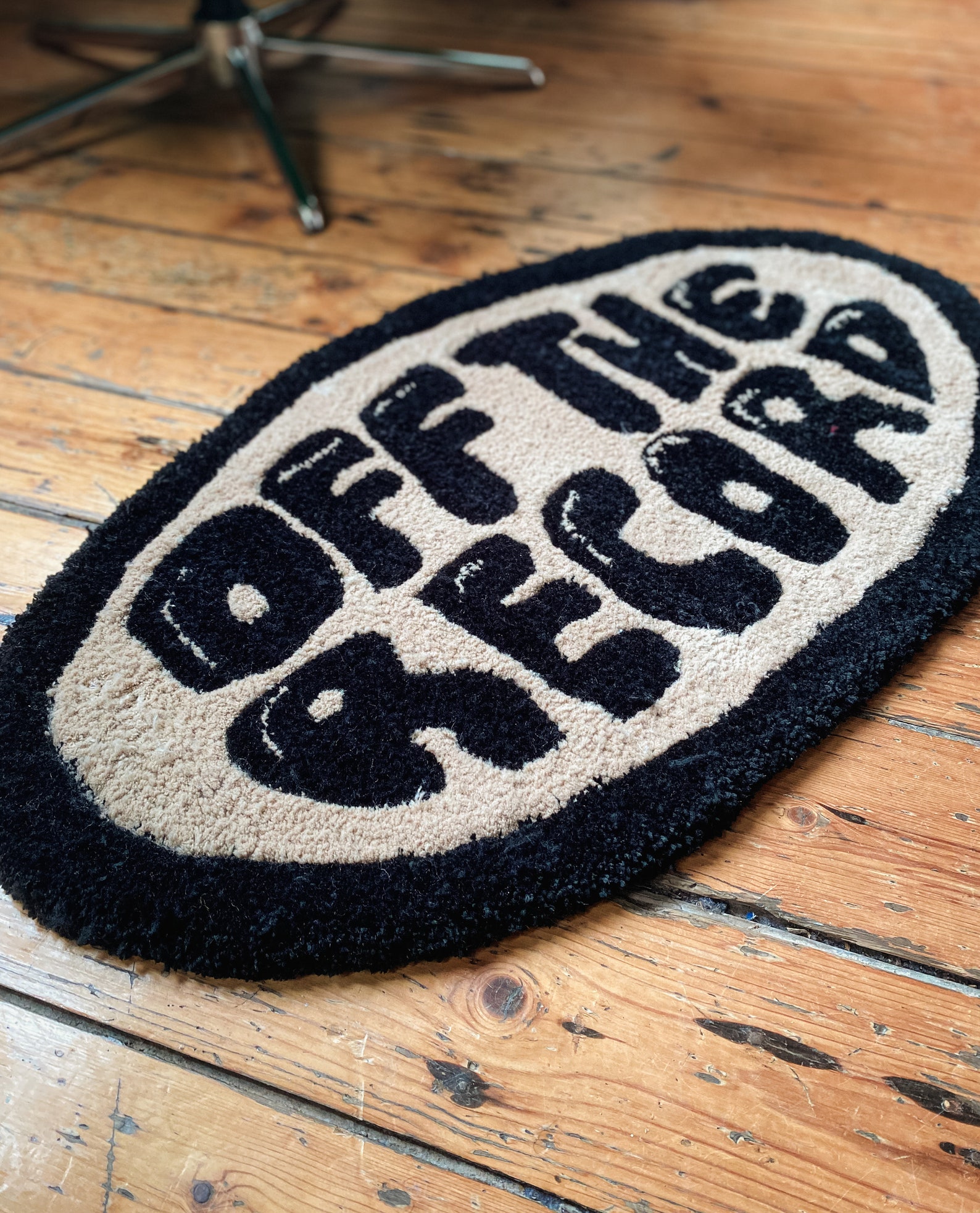 Custom Made Tufted Rug off the Record Sign Wall Hanging Rug Decor SEND ...