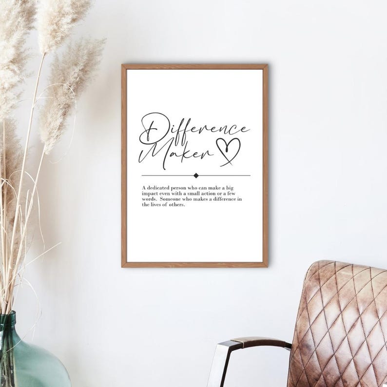 Difference Maker Definition Printable | Digital Download Wall Art ...