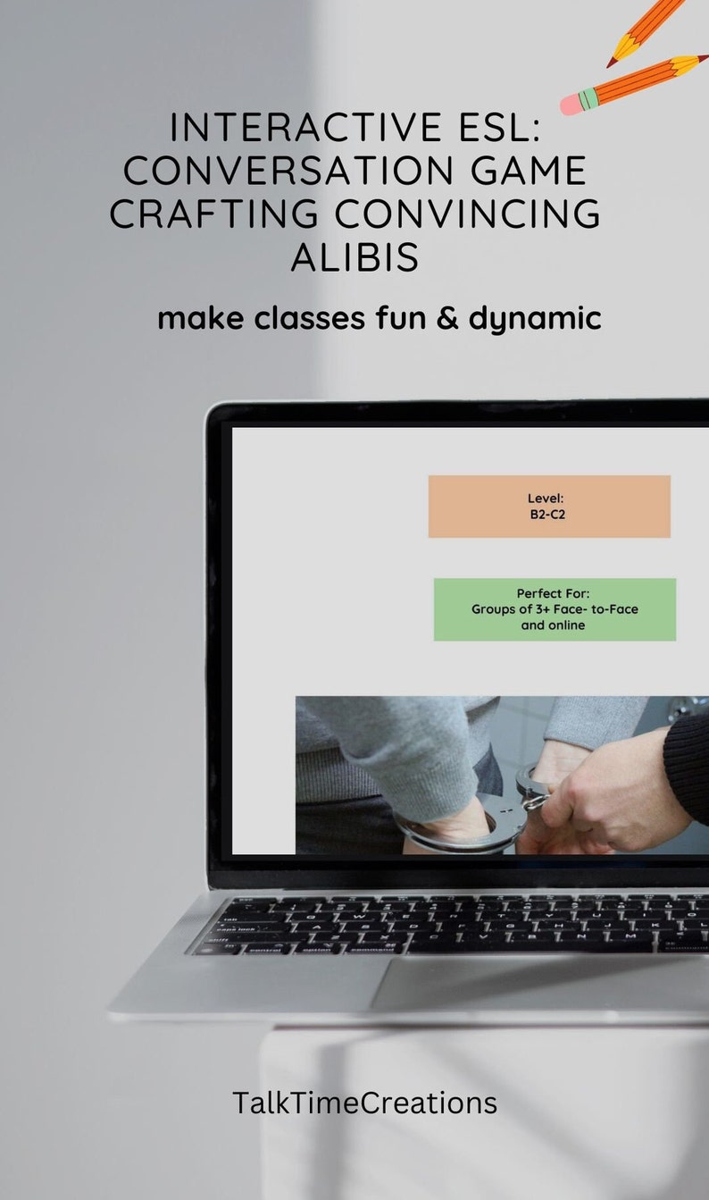 Interactive ESL: Conversation Game Crafting Convincing Alibis - Etsy