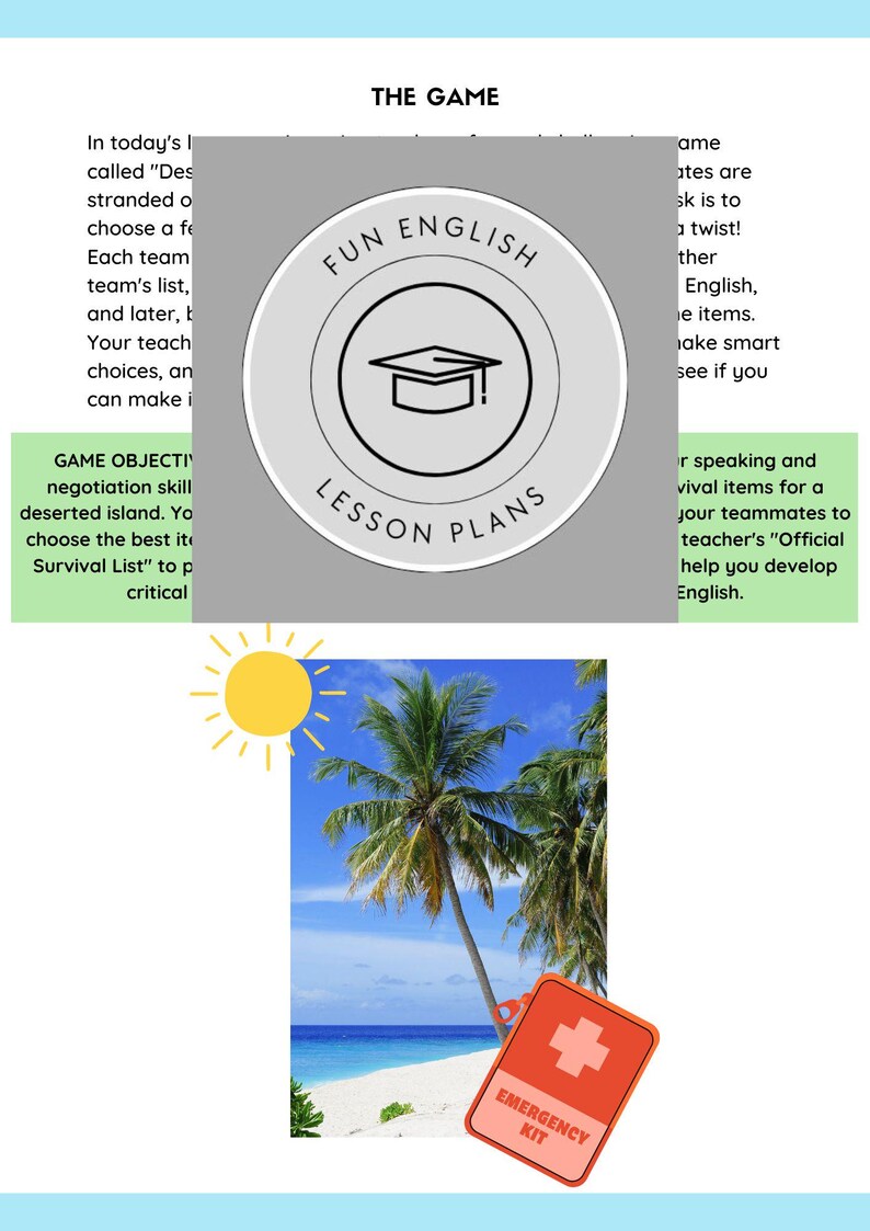 Interactive Conversation & Negotiation Lesson Plan ESL Game: (B2-C2 ...