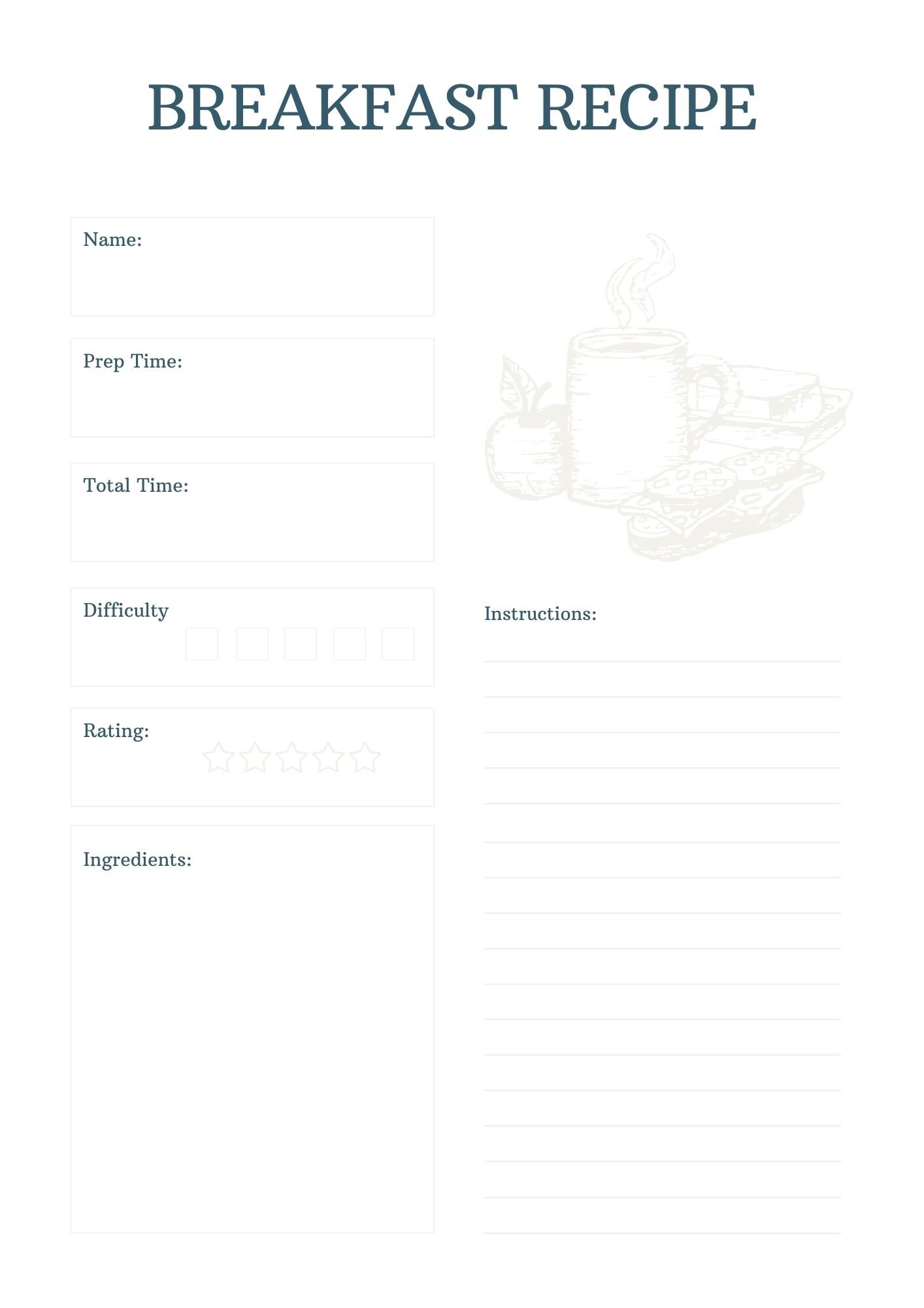 Meal Planner, Recipe Card, Digital Planner, Planner, Ebooks, Digital ...
