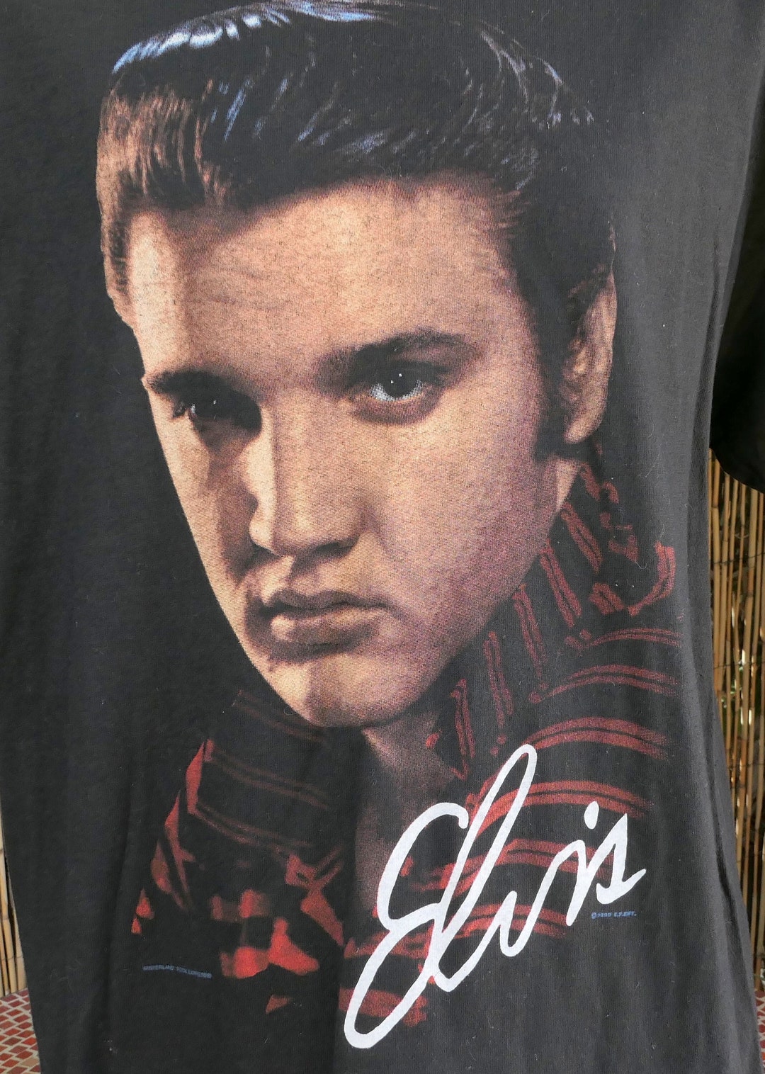 90's Vintage 1990 ELVIS PRESLEY Portrait Print T Shirt Large With ...