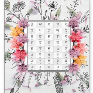 Punjabi Gurmukhi Alphabet Canvas Art Decor - Etsy