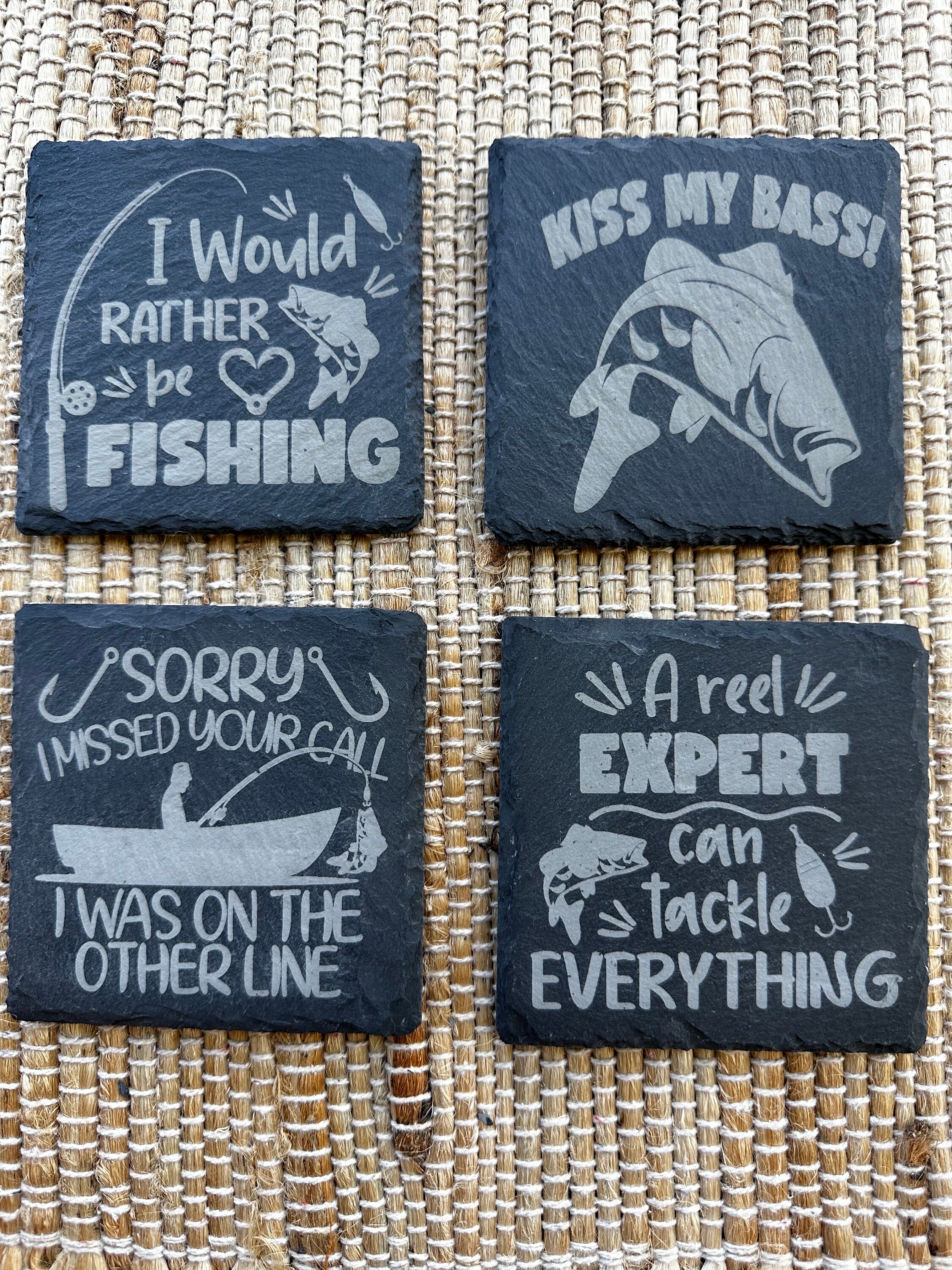 Fishing Coasters/slate Coasters/fun Coasters - Etsy