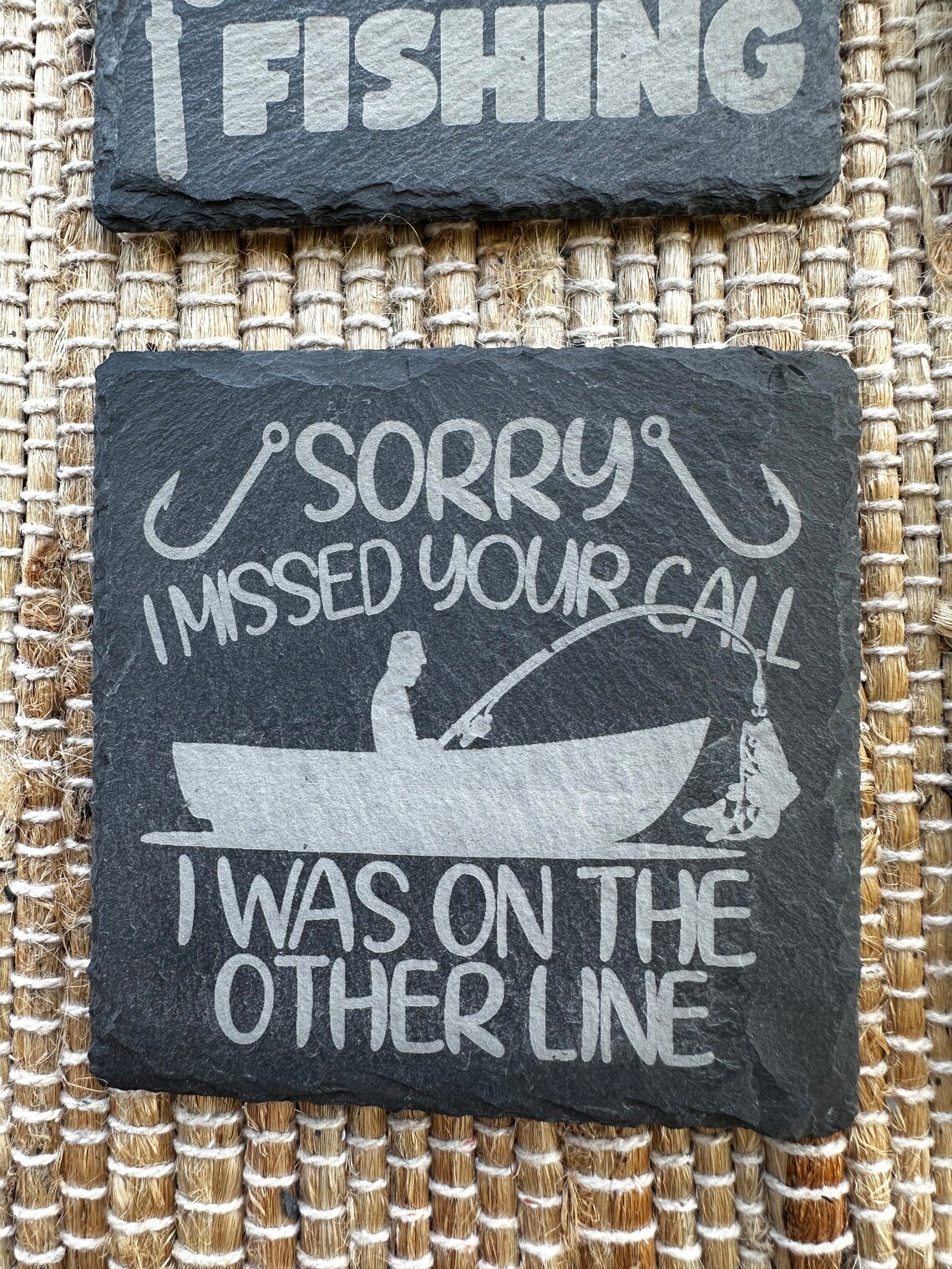 Fishing Coasters/slate Coasters/fun Coasters - Etsy