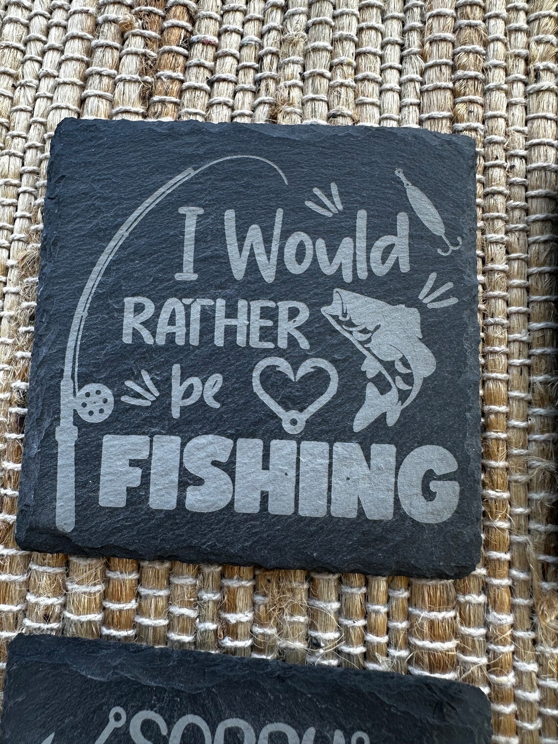Fishing Coasters/slate Coasters/fun Coasters - Etsy