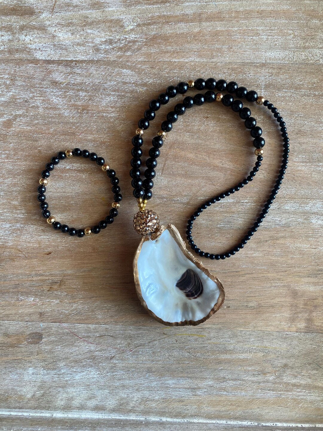 Oyster Shell Necklace, Oyster Jewelry, Statement Necklace, Beach ...