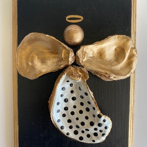 Oyster Shell Angel Wall Art: Coastal Christian Decor (9x7) - Etsy