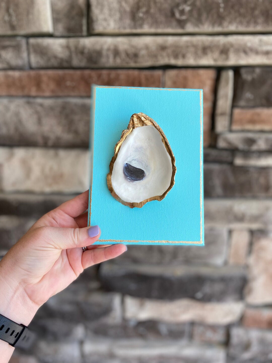 Beachy Room Decor, Oyster Shell Canvas Wall Art , Coastal Decor, Beach ...