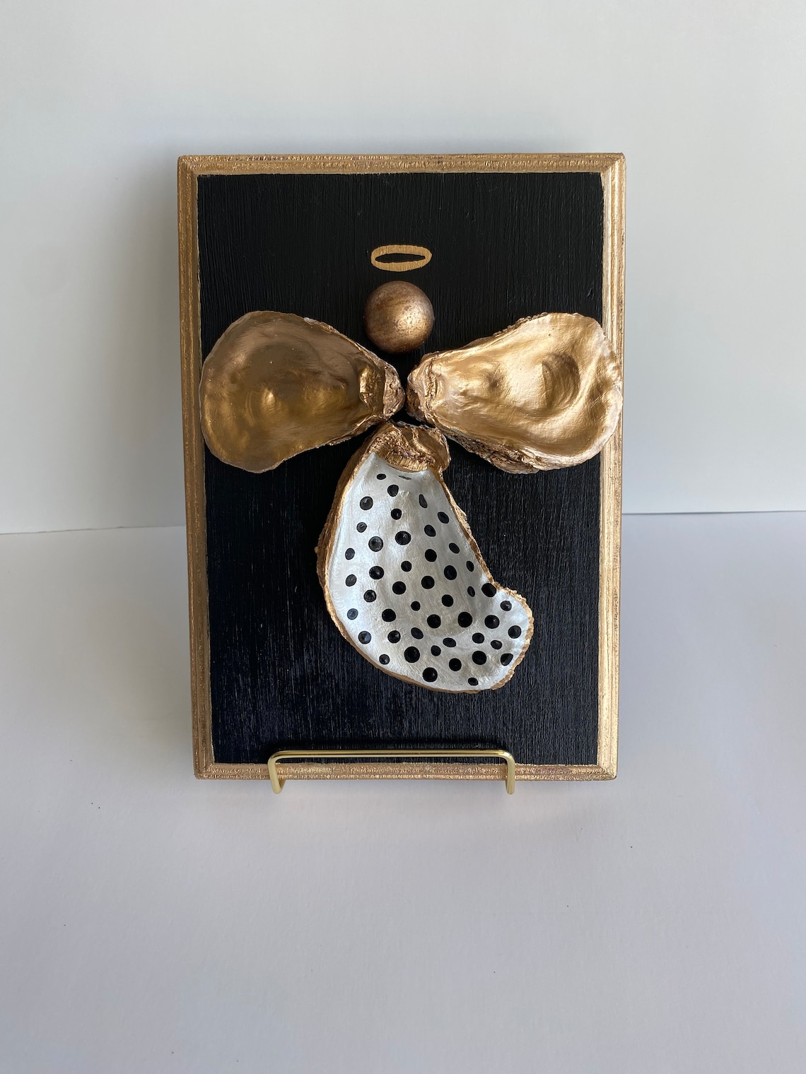 9x7 Oyster Angel, Oyster Shell Art, Christian Home Decor, Angel Wall Decor, Religious Wall Decor ...