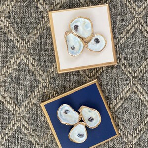 Oyster Shell Painting: Gold Leaf Coastal Wall Art (8x8) - Etsy